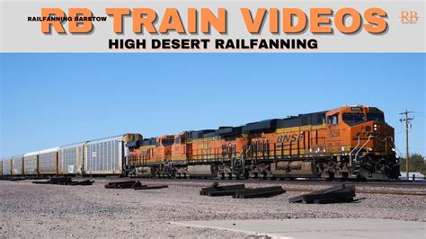 RB Afternoon Train Video BNSF 8256 EB AUTORACK TRAIN MP 737 NEEDLES SUB