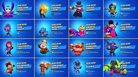 ALL 506 SKINS IN BRAWL STARS StarrToon Update YouTube