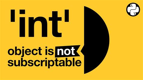 Int Object Is Not Subscriptable In Python 2 YouTube