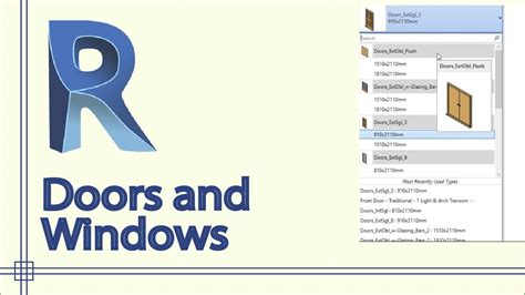 Revit Insert Doors And Windows In Your Project YouTube