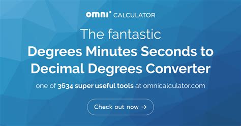 Convert Degrees Minutes Seconds To Decimal