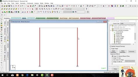 DESIGN OF BEAM AND COLUMN USING STAAD PRO YouTube