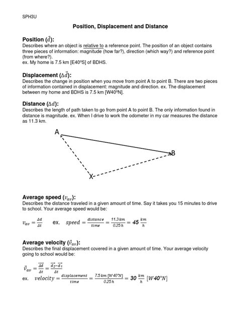 l1 distance and velocity w notes pdf speed velocity