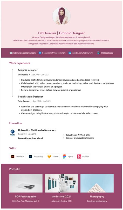 Contoh Cv Menarik Indonesia Contoh Surat Resmi