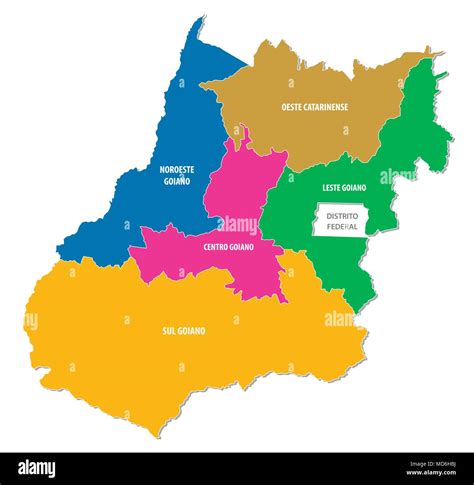 Goiás Mapa Map Of Goias Stock Vector Illustration Of Background