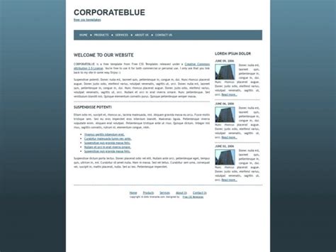 Plantilla Html Gratuita Corporateblue Plantillas Html Gratuitas Sexiezpix Web Porn