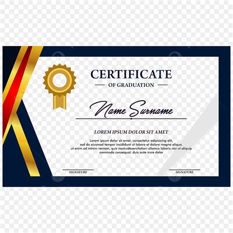 Certificate Modern Design Vector PNG Images Elegant Graduation