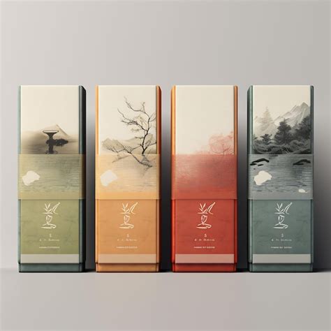 Premium AI Image Four Different Colored Boxes Of Different Colors Are
