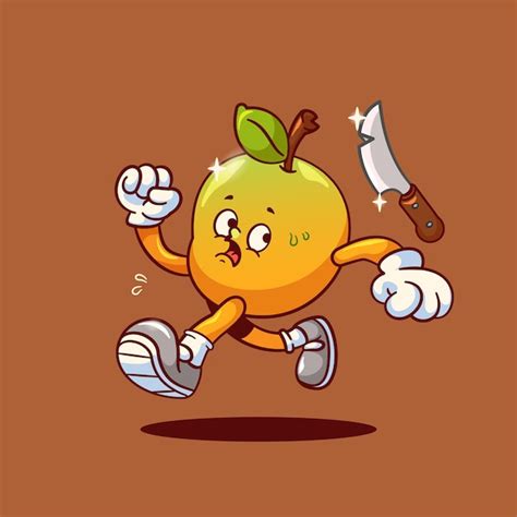 Personaje De Dibujos Animados Lindo De Mascota De Mango De Dibujos