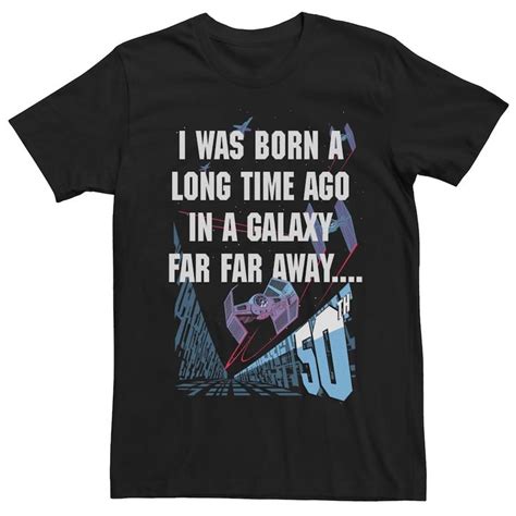 Men S Star Wars I Was Born In A Galaxy Far Far Away 50th Birthday Short