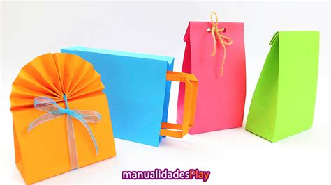 Cómo hacer bolsas regalo de papel muy fáciles Manualidades Play