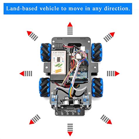Snapklik Omni Directional Mecanum Wheels Robot Car Kit For