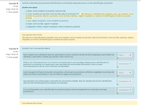 Exerc Cio Avaliativo Unidade Mecanismos De Identifica O De Pacientes