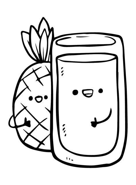 36 Coloriages D Ananas ColoringPagesOnly