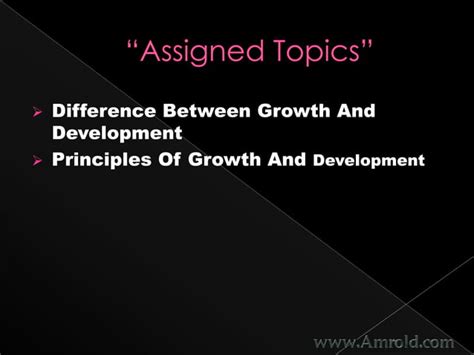 Difference Between Growth And Development Ppt