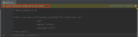 Pycharm提示No Python interpreter selected怎么解决 程序员大本营