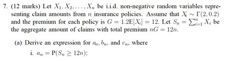 solved 7 12 marks let x1 x2 … xn be i i d non negative