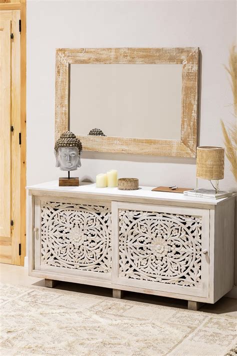 Wooden Rectangular Wall Mirror 120 X 80 Cm Vuipo SKLUM