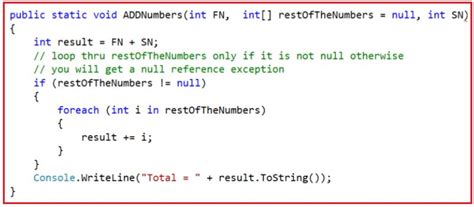 how to make optional parameters in csharp lemborco
