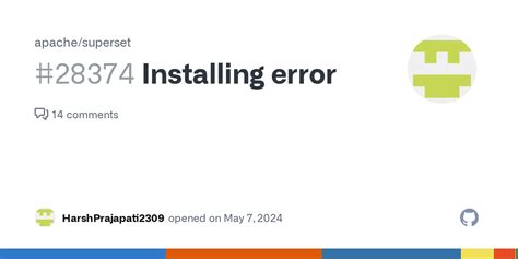 Installing Error Issue 28374 Apache Superset GitHub