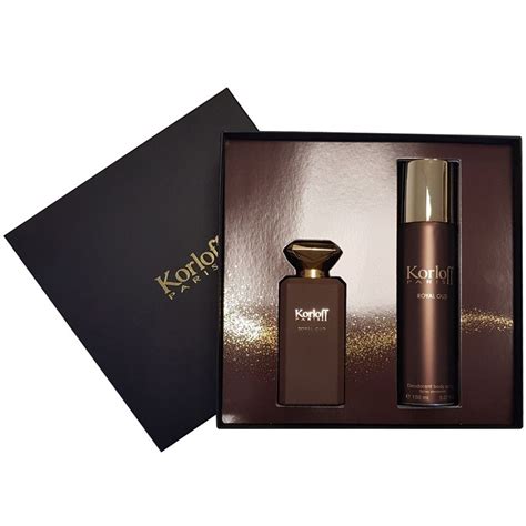 Coffret Korloff Royal Oud Eau De Parfum 88Ml Deodorant Spray 150Ml