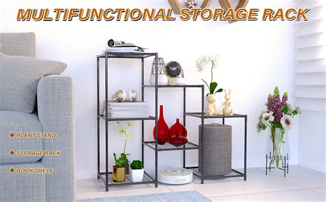 YisanCrafts Soporte Para Plantas De Interior Estante De Metal Para