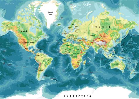 Cartina di Political World Map ǀ Cartine di città e mappe del mondo da