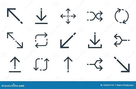 Iconos De Línea De Flechas Conjunto Lineal Conjunto De Líneas