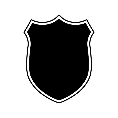 Premium Vector Shield Vector Black Color Isolated