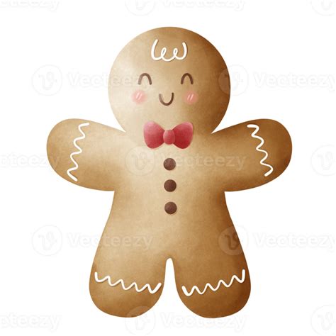 Cute Christmas Gingerbread Man 34904904 PNG