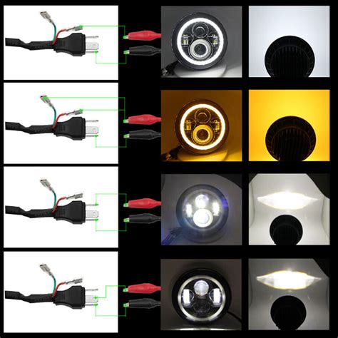 Pair 7 Inch LED Headlight Hi Lo Beam DRL Suitable For Jeep Wrangler TJ