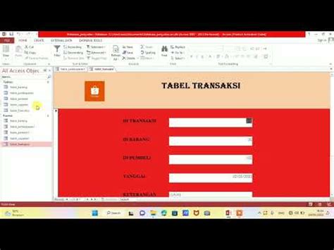 Tutorial Cara Membuat Database Penjualan Di Ms Access Youtube