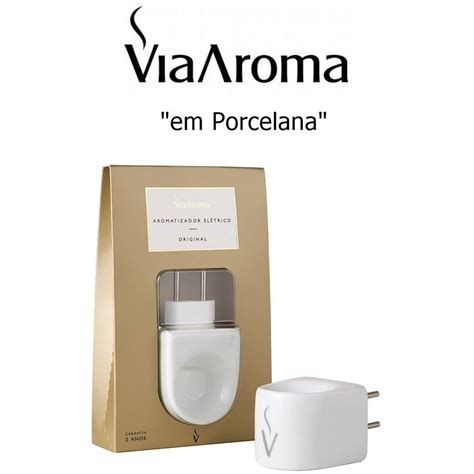 Aromatizador Via Aroma em Porcelana Original Aparelho Difusor Elétrico