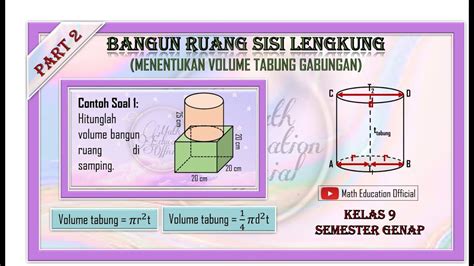 PART 2 Menentukan Volume Bangun Ruang Tabung Gabungan YouTube