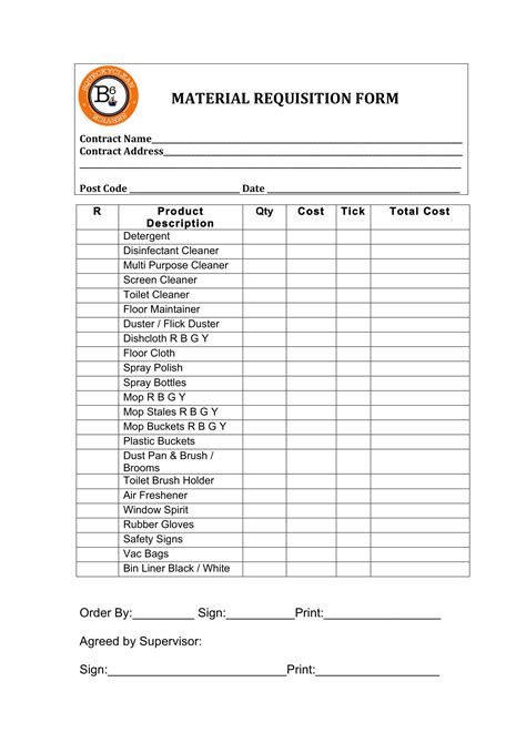 FREE 9 Material Requisition Forms In PDF