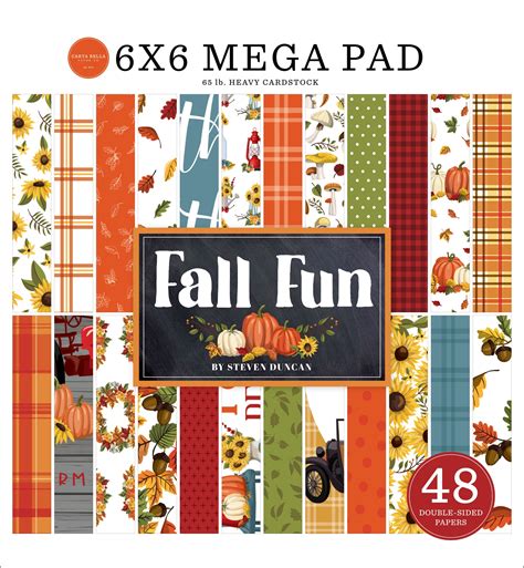 Carta Bella Double Sided Mega Paper Pad 6X6 Fall Fun 691835251011