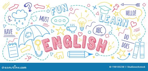 Vector De Aprendizaje En Inglés Ilustración del Vector Ilustración de