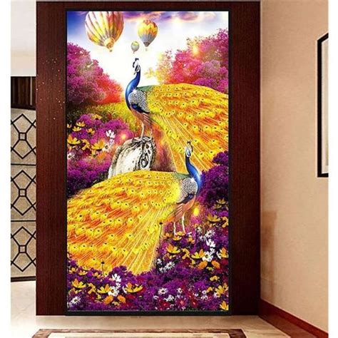 Diamond Painting Broderie Diamant Kit Complet Paon Diamond Painting