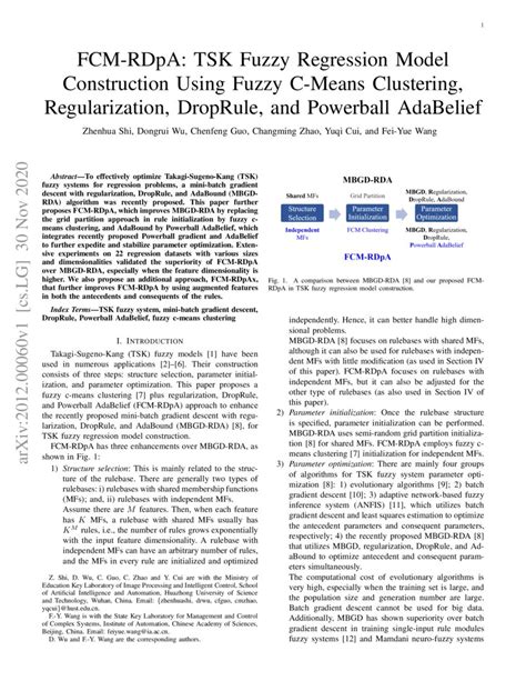 fcm rdpa tsk fuzzy regression model construction using fuzzy c means clustering regularization