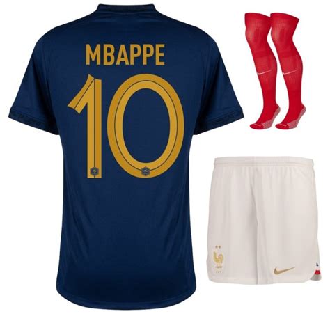 Maillot Enfant Equipe De France Domicile Coupe Du Monde Mbappe