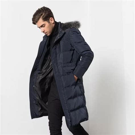 Doudoune Hiver Longue Pour Homme Avec Fourrure Capuche