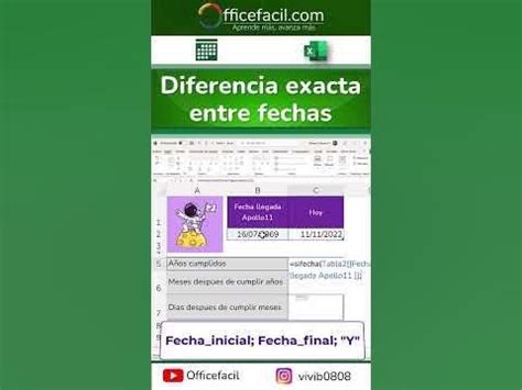 C Mo Calcular La Diferencia Exacta Entre Fechas En Excel Sifecha