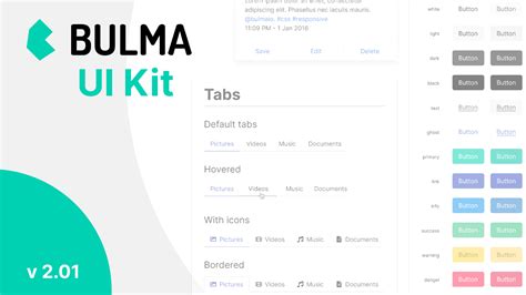 bulma css ui kit v2 01 figma