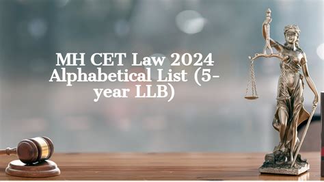 Mh Cet Law Year Llb Alphabetical List For Round I To Be Released