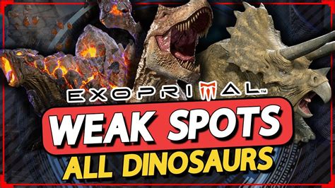 Exoprimal All Dinosaurs Guide For Weak Spots And Weaknesses Beginners