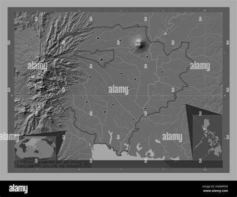 Pampanga Province Of Philippines Bilevel Elevation Map With Lakes And