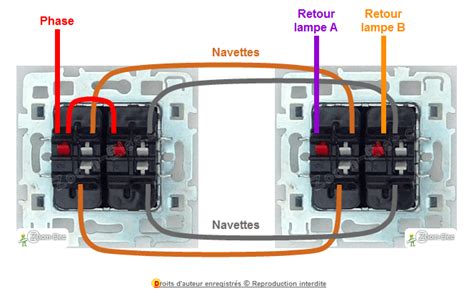 Branchement double va et vient Electricité maison Schema electrique