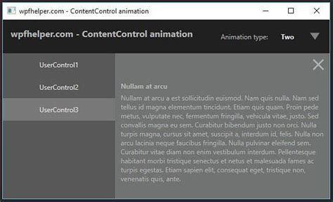 WPF ContentControl With Animation