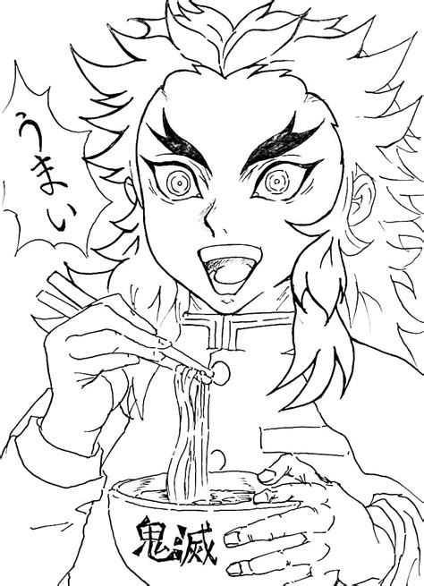 Kyojuro Rengoku Coloring Pages Aniyuki Anime Portal