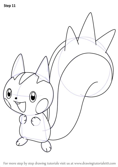 Learn How To Draw Pachirisu From Pokemon Pokemon Step By Step